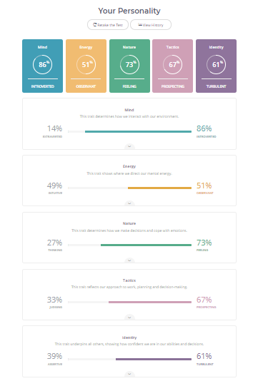 Myers-Briggs Test Results